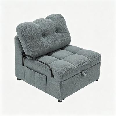 China Skin-Friendly Teddy Fabric Bed Chair for Family-Oriented Home Use for sale
