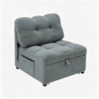 China Sturdy Wooden Frame Sofa Bed with Durable Teddy Fabric Coverage for sale