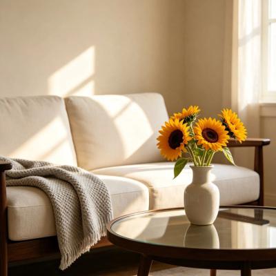 China Internet-Famous Creamy Style Straight Sofa with Waterproof and Stain-Resistant Tech Fabric, Specially for The Living Room for sale