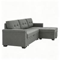 China Quick Pull out Convertible Linen Sofa Bed for Overnight Guest Sleeping Use for sale