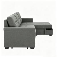 China Quick Pull out Convertible Linen Sofa Bed for Overnight Guest Sleeping Use for sale