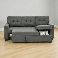 China Simple Pull Mechanism Fabric Convert Sofa Bed for Temporary Guest Bedroom for sale