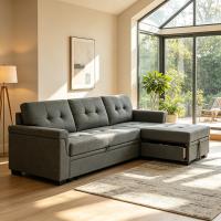 China Handy Pull out Tufted Convertible Sofa Bed for Minimalist Small Flat Decor for sale