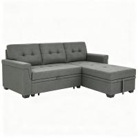 China Space Transform Convertible Linen Sofa Bed for Young Single Person Condos for sale