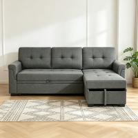 China Lightweight Pull out Tufted Sofa Bed for Balcony Multi Function Furniture for sale