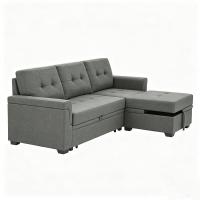 China Quick Fold Mechanism Linen Sofa Bed for Small Family Multi Function Space for sale