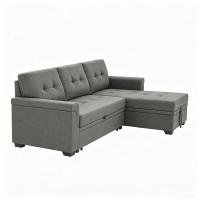 China Quick Fold Mechanism Linen Sofa Bed for Small Family Multi Function Space for sale