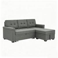 China Quick Fold Mechanism Linen Sofa Bed for Small Family Multi Function Space for sale