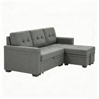 China Compact Multi Feature Fabric Convertible Sofa Bed for Tiny Urban Condo Decor for sale