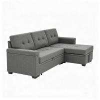 China Compact Multi Feature Fabric Convertible Sofa Bed for Tiny Urban Condo Decor for sale