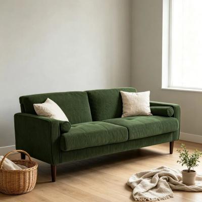 China High Quality Soft Corduroy Fabric 2 Seater Sofa for Residential Living Room Lounge Space Application for sale