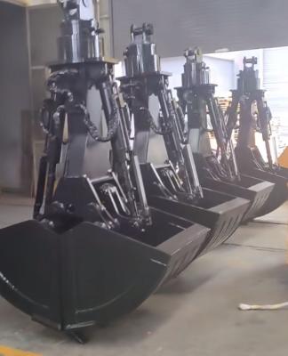 China 5-40ton Excavator Hydraulic Rotating Grab Clamshell Bucket  for all type excavators for sale