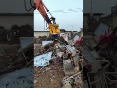 Mini Excavator Hydraulic Grab Wear Resistant For Scrap Steel / wood / stone