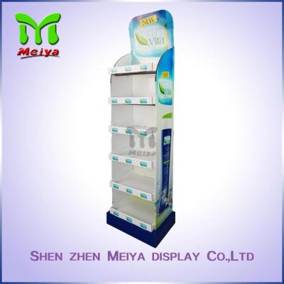 Cina Banchi di mostra di vendita al dettaglio del cartone ondulato delle file del supermercato 6 per la tazza di vuoto in vendita