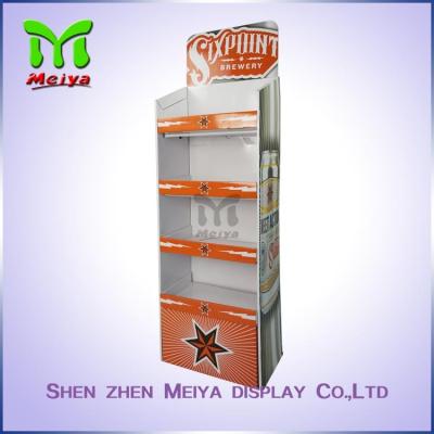 Cina Il cartone impermeabile ha ondulato il banco di mostra per la birra con 4 file in vendita