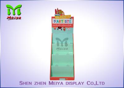 Cina Lovely design and printing 4 Tiers corrugated cardboard counter display for children books with flaps in vendita