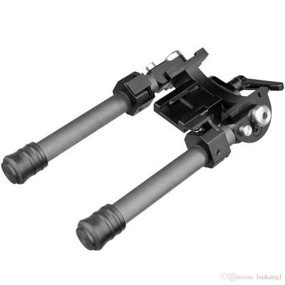 China Adjustable Retractable Bipod for 22mm Hunting Scope Center Height 18-25cm Aluminium for sale