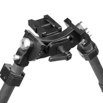 China Adjustable Retractable Bipod for 22mm Hunting Scope Center Height 18-25cm Aluminium for sale