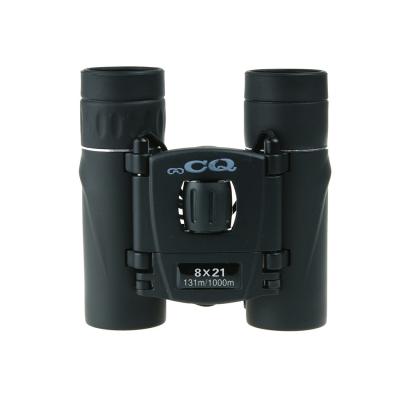 China Compact Folding QC 8X21 Student Binoculars with Close Focus 6.4m and Eye Relief 10mm for sale