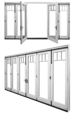 Cina Porte lustrate doppie bronzee di Bifolding, porta antizanzare di alluminio di vetro temperata in vendita