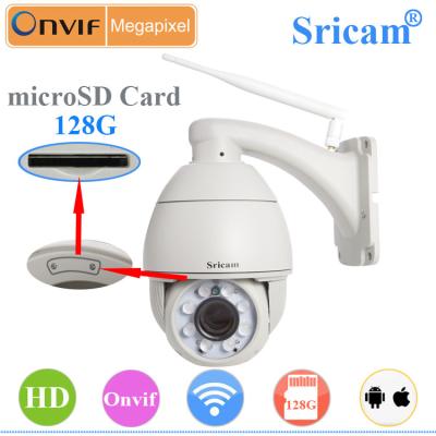 Cina Macchina fotografica automatica del IP del ptz della micro carta di deviazione standard di Sricam SP008 128g in vendita
