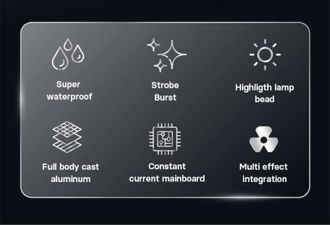 300W LED Surface Moving Head Light 2700-6500K