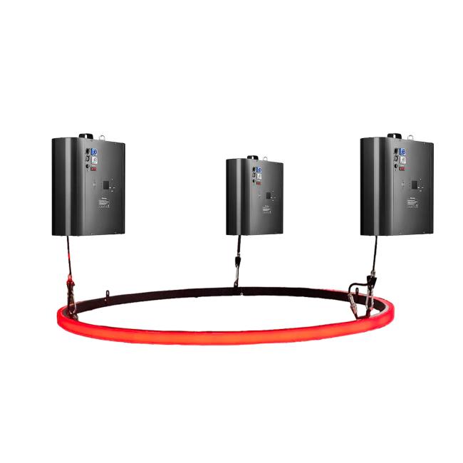 dmx winch led kinetic ball triangle tube