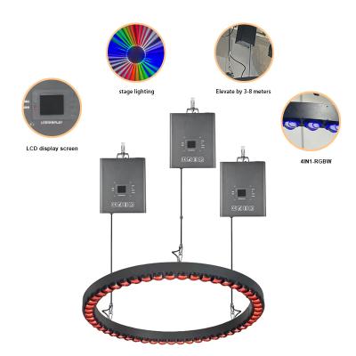 China 3m Round LED lifting ball DMX Winch LED Kinetic Light Lifting Machine for Wedding for sale
