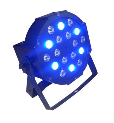 China 18 x 3w RGB Led Flat Par Light / Led Par 64 Indoor Stage Dj Lights 7CH DMX for sale