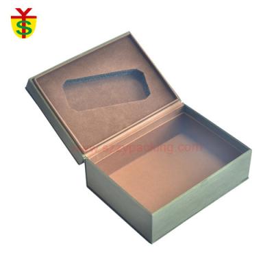 China Creative Metallic Rigid Gift Box For Phone Case As Luxury Gift With Gold Color for sale