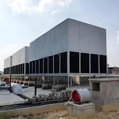 China FRP Square Cross-flow Cooling Tower 600T Open Cold Water Tower for Easy Operation and Maintenance in Industrial Settings for sale