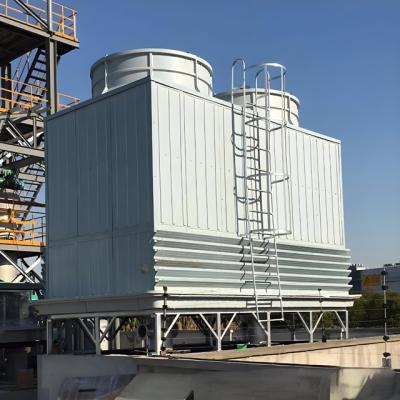 China 350T Open FRP Cooling Tower Square Counter flow Cooling Tower for Industrial Fluids Cooling for sale