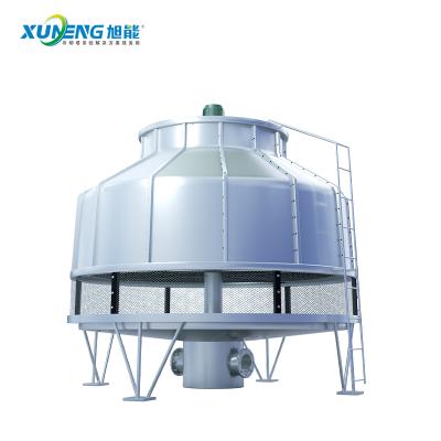 China FRP Pvc Film Fill Round Shape Counter Flow Water Cooling Tower with Low Noise and Easy Operation for sale