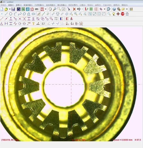 Sistemas de inspeção visuais lineares da metrologia do CNC na medida plástica