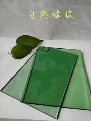 China F-Green Tempered Float Glass 4mm–12mm Solid Structure Building Glass for sale