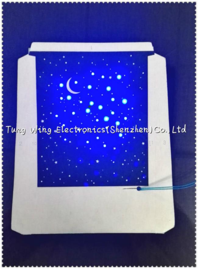 Christmas Tree Shaped Flashing LED Module , Recordable Voice Module For Greeting Cards 2
