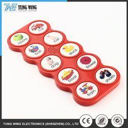 China 10 Button ABS Plastic Electronic Sound Toy for Kids with CE & ROHS Certification for sale