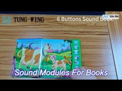 6 pet button sound module for animal sound board book , funny baby music book