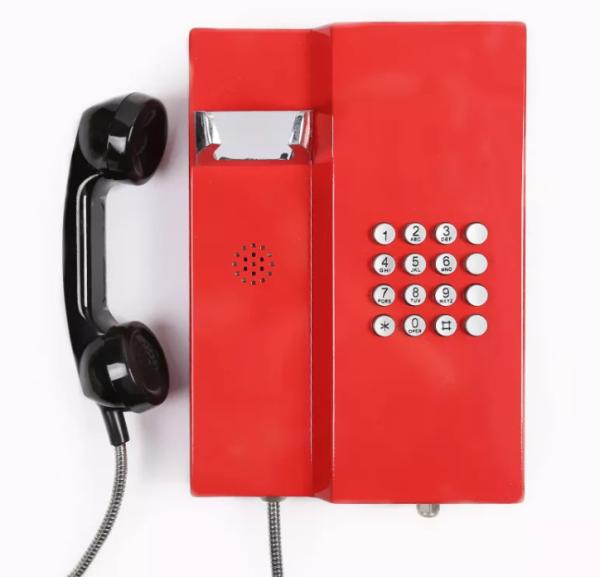 Indoor Analog PSTN Phone , Inmate Visitors Hotline Vandal Resistant Telephone