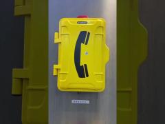 Industriële weerbestendige telefoon met gepersonaliseerd logo en siliconen toetsenbord