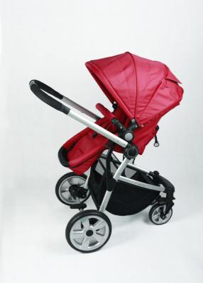 China 300D van de de Babywandelwagen van de polyesterluxe Lichtgewichtkader Verbonden Rem Vier Wielen Te koop
