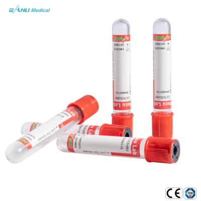 중국 처분할 수 있는 빨간 정상 진공 수집 관 애완 동물 응고 활성제 관 세륨 판매용
