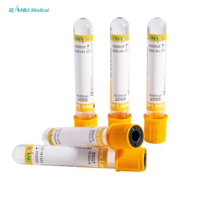 Cina ISO monouso per tubi per la raccolta del sangue con attivatore di coaguli in PET approvato con gel in vendita