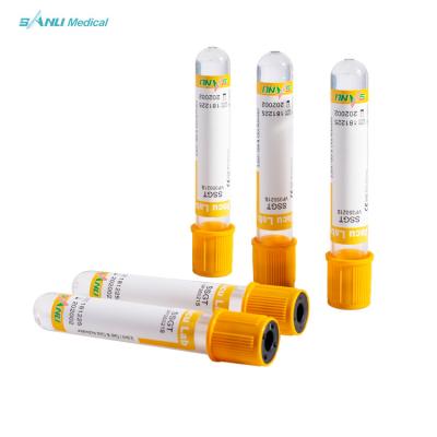 Cina ISO monouso per tubi per la raccolta del sangue con attivatore di coaguli in PET approvato con gel in vendita