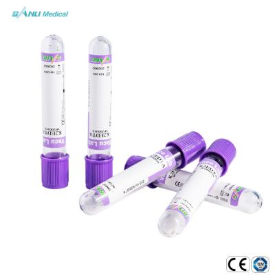 Cina metropolitana sterile dell'intero sangue degli ED 6ml di 100pcs Tray Lavender Top Blood Tube in vendita