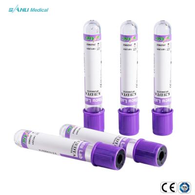 Cina metropolitana sterile dell'intero sangue degli ED 6ml di 100pcs Tray Lavender Top Blood Tube in vendita