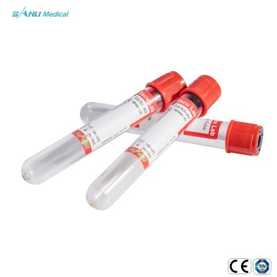 China Red Top Vacuum Collection Tubes PET Clot Activator Tube for sale