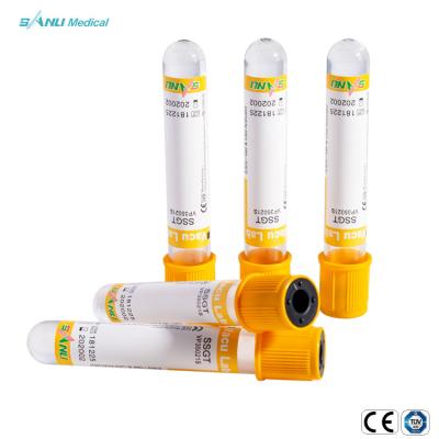 China 13x75mm Plastic Blood Collection Tubes Disposable Gel Tube With Clot Activator for sale