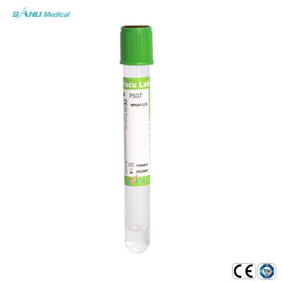 China Sodium Heparin / Lithium Heparin Gel Vacuum Blood Collection Tubes PSGT Disposable for sale