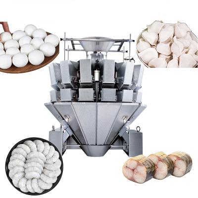 China Robust Hygienic Multihead Weighing Machine For Frozen Foods Dumplings Fruit Meat for sale